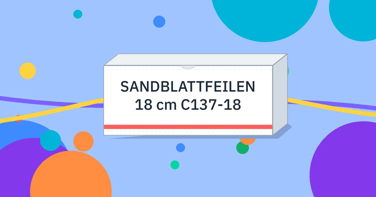 Symbolbild: Packung mit der Aufschrift SANDBLATTFEILEN 18 cm C137-18 (PZN 01451348) – Verfügbarkeit und Bezug in Apotheken in Frankfurt am Main