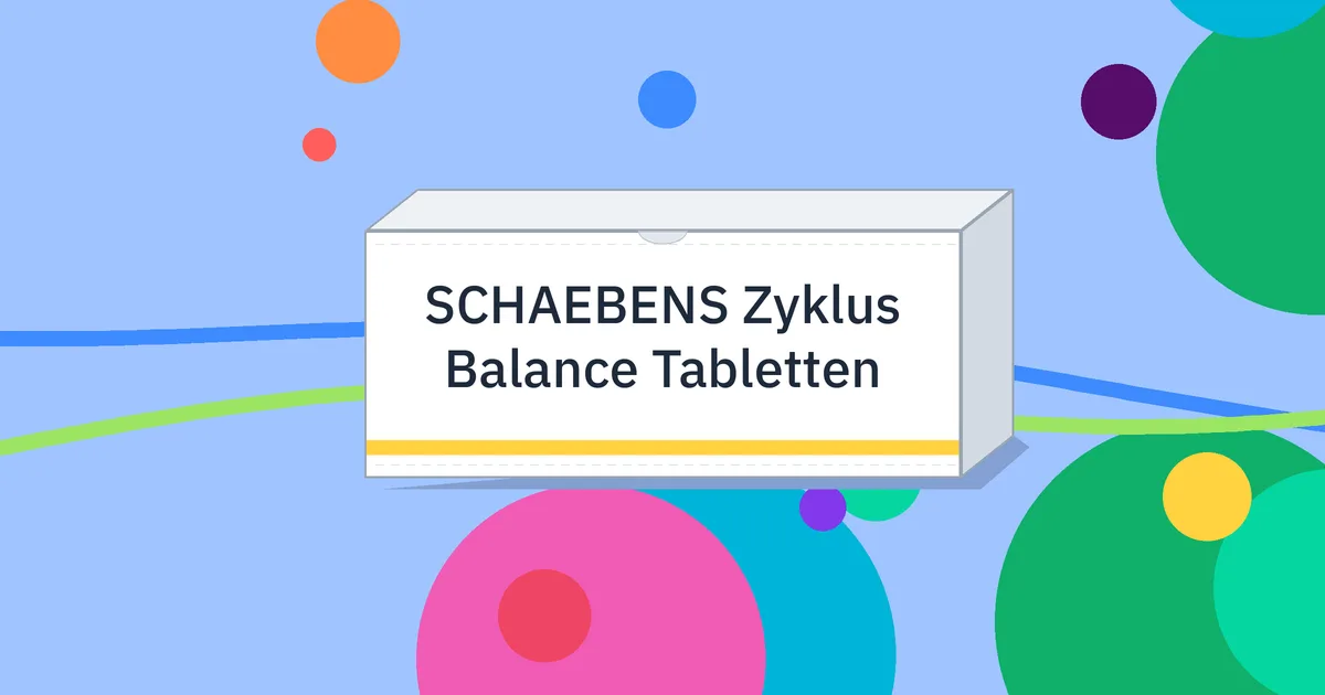 Symbolbild: Packung mit der Aufschrift SCHAEBENS Zyklus Balance Tabletten (PZN 20170632) – Verfügbarkeit und Bezug in Apotheken in Frankfurt am Main