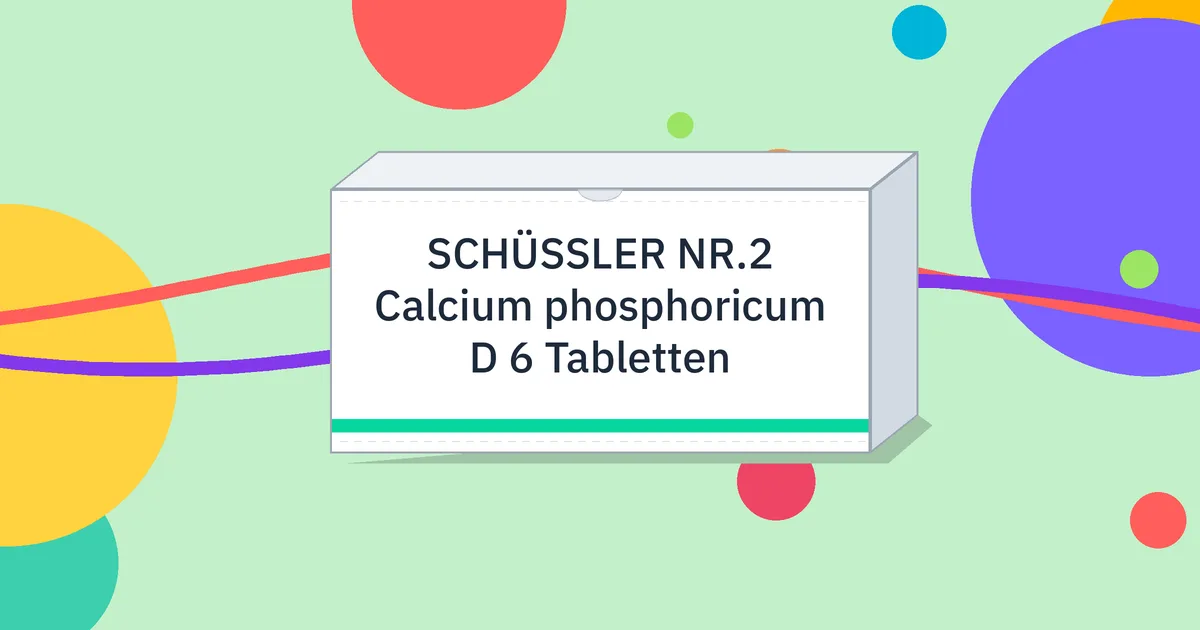 Symbolbild: Packung mit der Aufschrift SCHÜSSLER NR.2 Calcium phosphoricum D 6 Tabletten (PZN 13576753) – Verfügbarkeit und Bezug in Apotheken in Frankfurt am Main