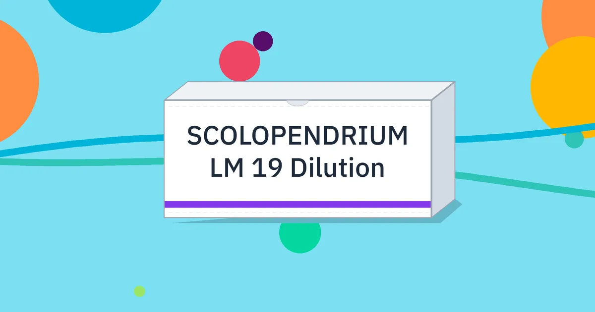 Symbolbild: Packung mit der Aufschrift SCOLOPENDRIUM LM 19 Dilution (PZN 13690377) – Verfügbarkeit und Bezug in Apotheken in Frankfurt am Main