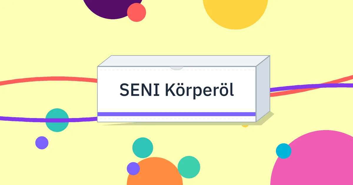 Symbolbild: Packung mit der Aufschrift SENI Körperöl (PZN 12393306) – Verfügbarkeit und Bezug in Apotheken in Frankfurt am Main