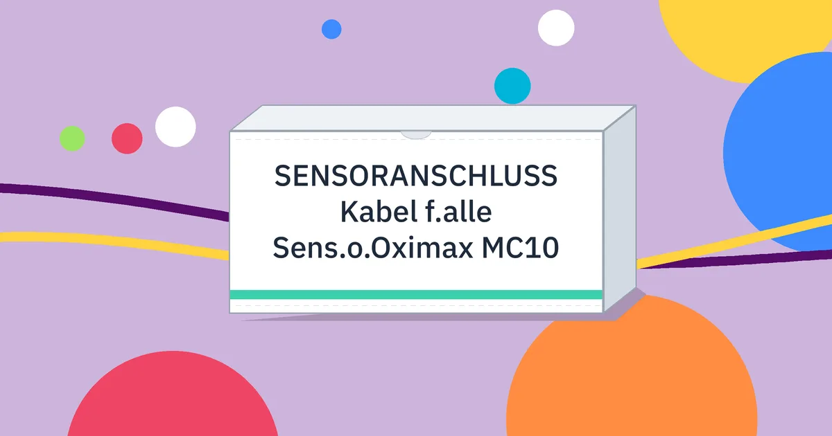 Symbolbild: Packung mit der Aufschrift SENSORANSCHLUSS Kabel f.alle Sens.o.Oximax MC10 (PZN 03489912) – Verfügbarkeit und Bezug in Apotheken in Frankfurt am Main