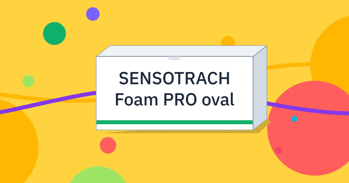 Symbolbild: Packung mit der Aufschrift SENSOTRACH Foam PRO oval (PZN 11659417) – Verfügbarkeit und Bezug in Apotheken in Frankfurt am Main