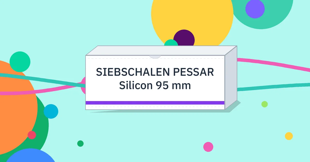 Symbolbild: Packung mit der Aufschrift SIEBSCHALEN PESSAR Silicon 95 mm (PZN 07702834) – Verfügbarkeit und Bezug in Apotheken in Frankfurt am Main