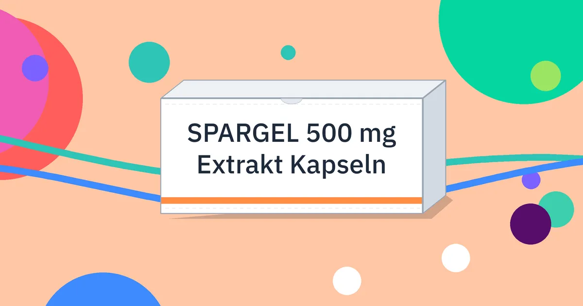 Symbolbild: Packung mit der Aufschrift SPARGEL 500 mg Extrakt Kapseln (PZN 17179026) – Verfügbarkeit und Bezug in Apotheken in Frankfurt am Main