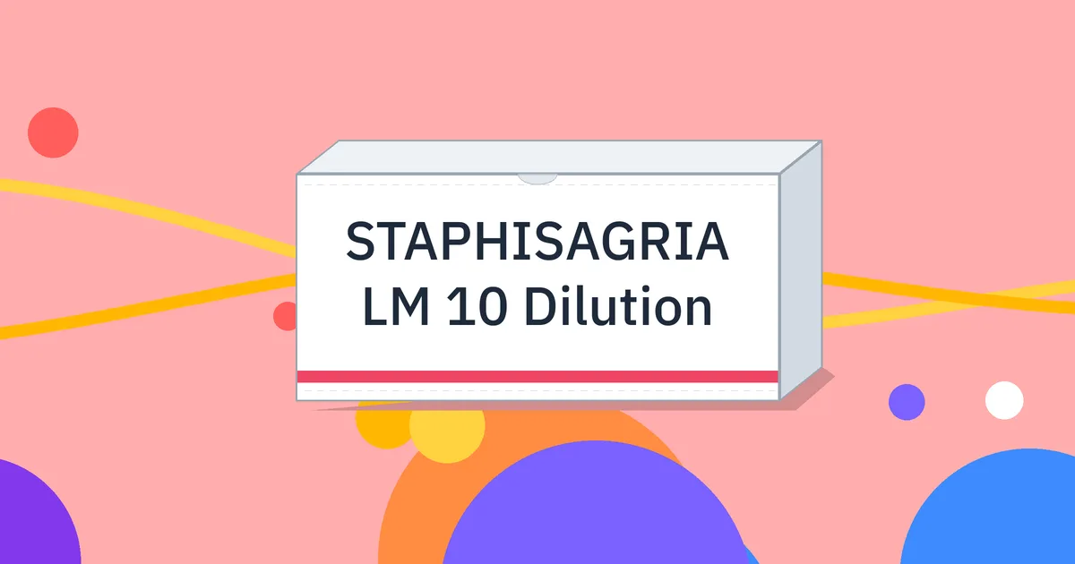 Symbolbild: Packung mit der Aufschrift STAPHISAGRIA LM 10 Dilution (PZN 13199598) – Verfügbarkeit und Bezug in Apotheken in Frankfurt am Main