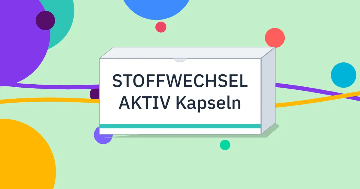 Symbolbild: Packung mit der Aufschrift STOFFWECHSEL AKTIV Kapseln (PZN 19448447) – Verfügbarkeit und Bezug in Apotheken in Frankfurt am Main