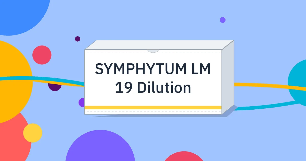 Symbolbild: Packung mit der Aufschrift SYMPHYTUM LM 19 Dilution (PZN 13211773) – Verfügbarkeit und Bezug in Apotheken in Frankfurt am Main