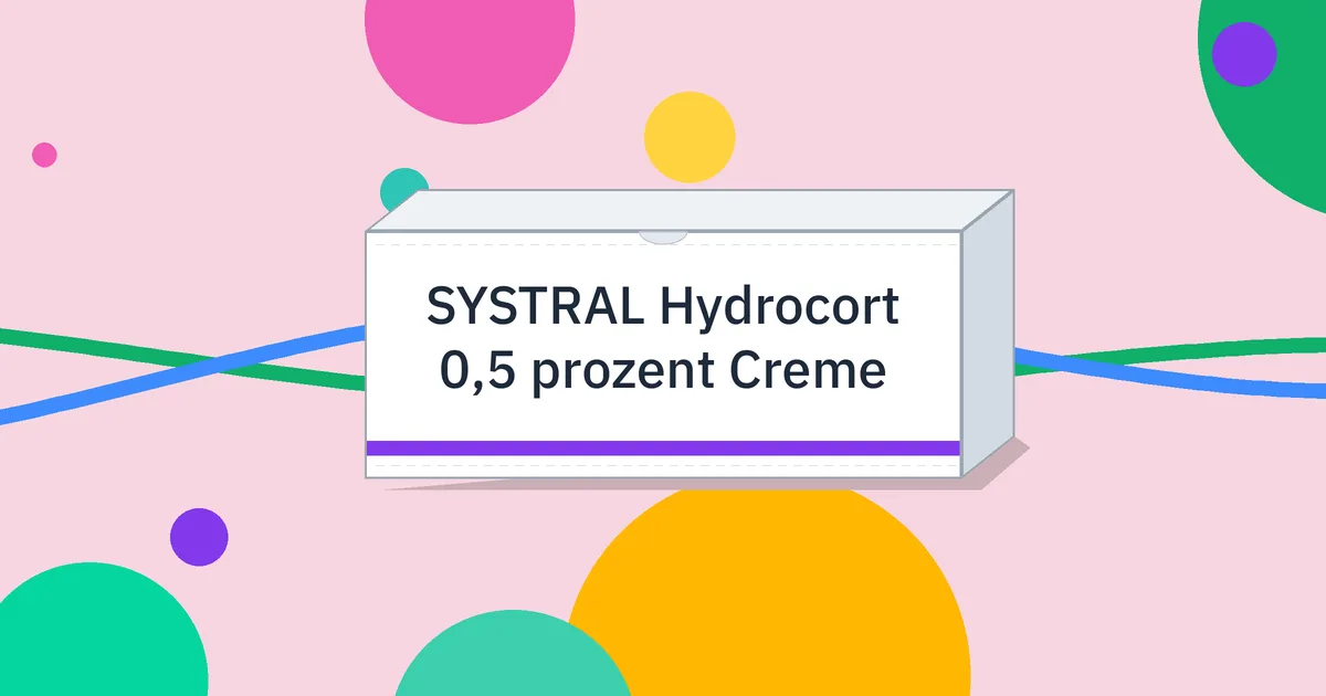 Symbolbild: Packung mit der Aufschrift SYSTRAL Hydrocort 0,5 prozent Creme (PZN 01234065) – Verfügbarkeit und Bezug in Apotheken in Frankfurt am Main