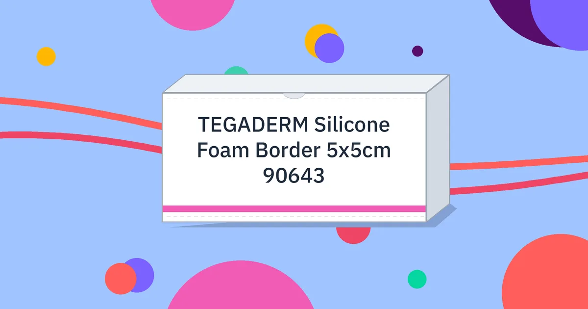 Symbolbild: Packung mit der Aufschrift TEGADERM Silicone Foam Border 5x5cm 90643 (PZN 15658366) – Verfügbarkeit und Bezug in Apotheken in Frankfurt am Main