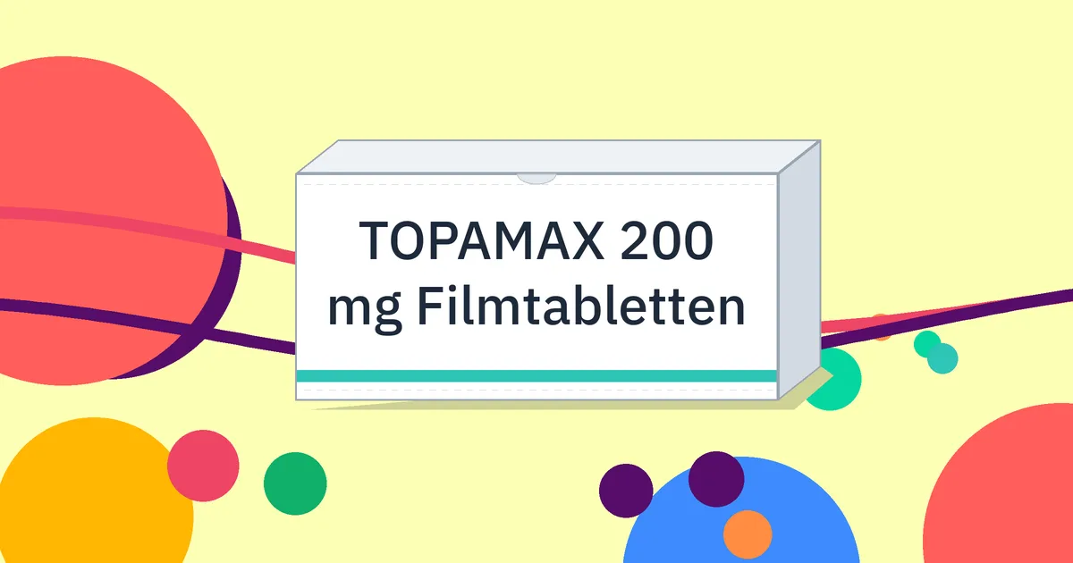 Symbolbild: Packung mit der Aufschrift TOPAMAX 200 mg Filmtabletten (PZN 00753969) – Verfügbarkeit und Bezug in Apotheken in Frankfurt am Main