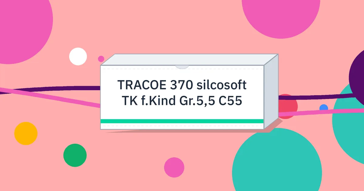 Symbolbild: Packung mit der Aufschrift TRACOE 370 silcosoft TK f.Kind Gr.5,5 C55 (PZN 14314819) – Verfügbarkeit und Bezug in Apotheken in Frankfurt am Main