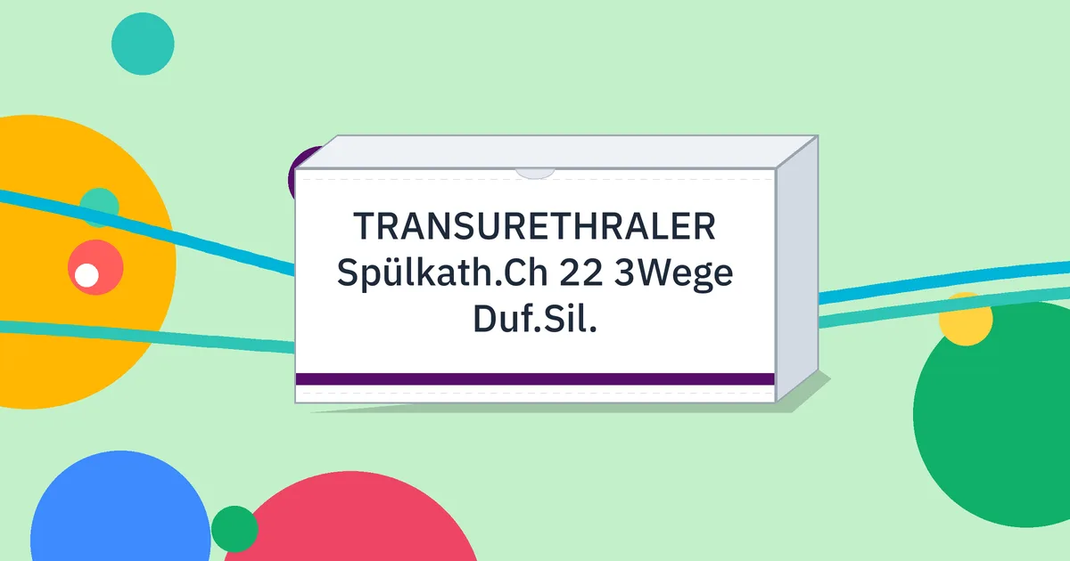 Symbolbild: Packung mit der Aufschrift TRANSURETHRALER Spülkath.Ch 22 3Wege Duf.Sil. (PZN 04506587) – Verfügbarkeit und Bezug in Apotheken in Frankfurt am Main
