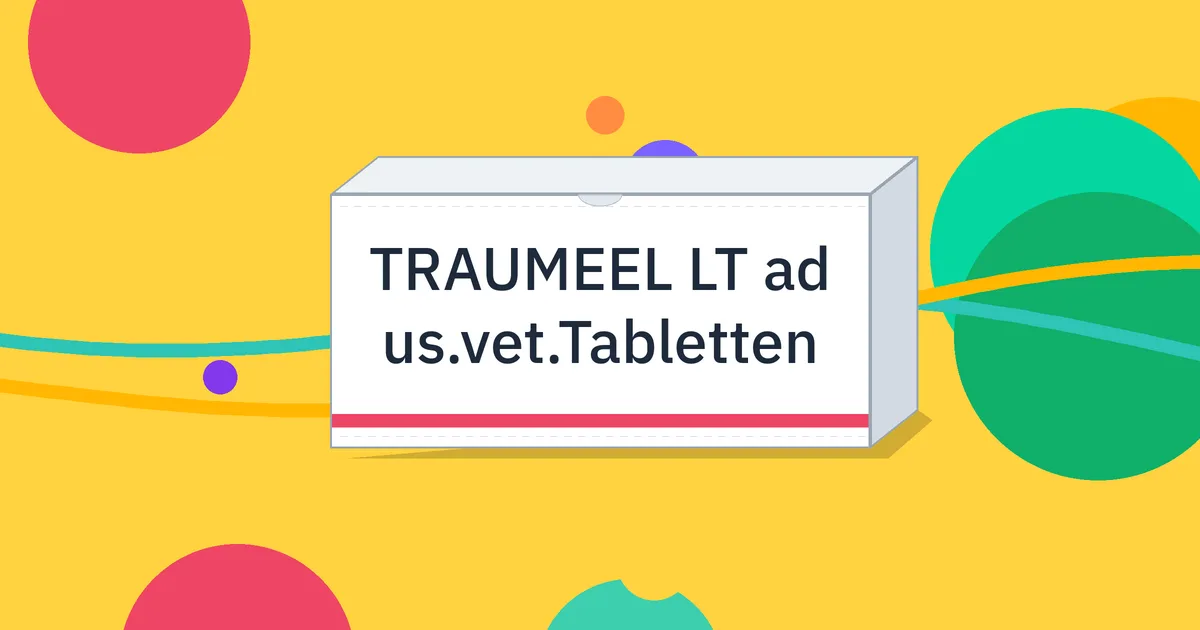 Symbolbild: Packung mit der Aufschrift TRAUMEEL LT ad us.vet.Tabletten (PZN 15300328) – Verfügbarkeit und Bezug in Apotheken in Frankfurt am Main