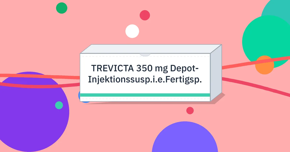 Symbolbild: Packung mit der Aufschrift TREVICTA 350 mg Depot-Injektionssusp.i.e.Fertigsp. (PZN 16613839) – Verfügbarkeit und Bezug in Apotheken in Frankfurt am Main