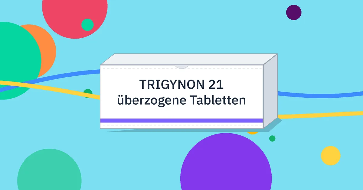 Symbolbild: Packung mit der Aufschrift TRIGYNON 21 überzogene Tabletten (PZN 01575323) – Verfügbarkeit und Bezug in Apotheken in Frankfurt am Main