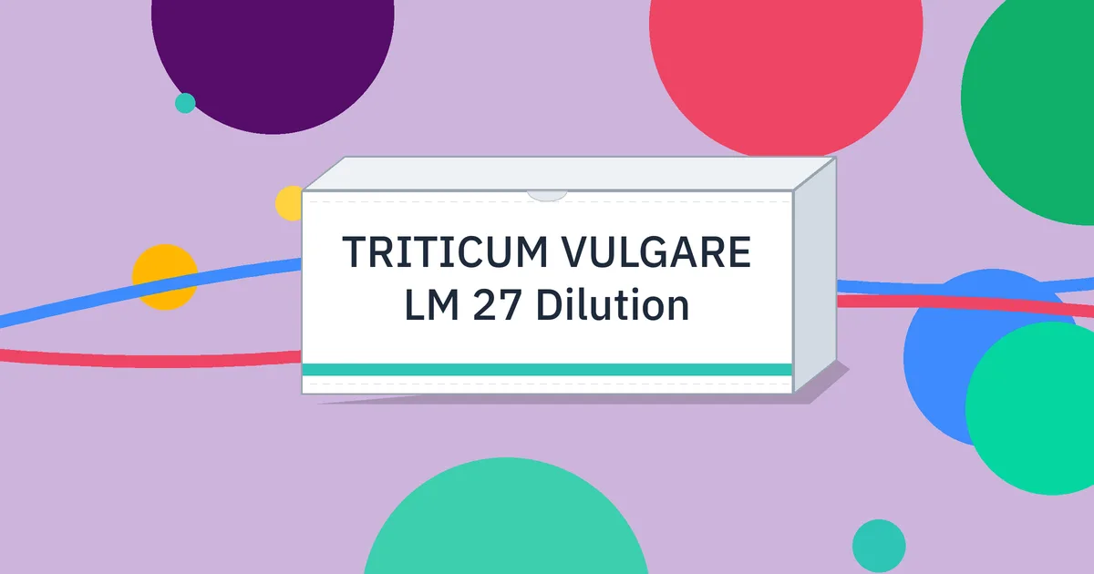 Symbolbild: Packung mit der Aufschrift TRITICUM VULGARE LM 27 Dilution (PZN 13252252) – Verfügbarkeit und Bezug in Apotheken in Frankfurt am Main