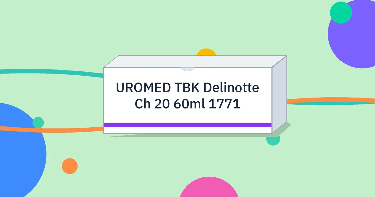 Symbolbild: Packung mit der Aufschrift UROMED TBK Delinotte Ch 20 60ml 1771 (PZN 04672682) – Verfügbarkeit und Bezug in Apotheken in Frankfurt am Main