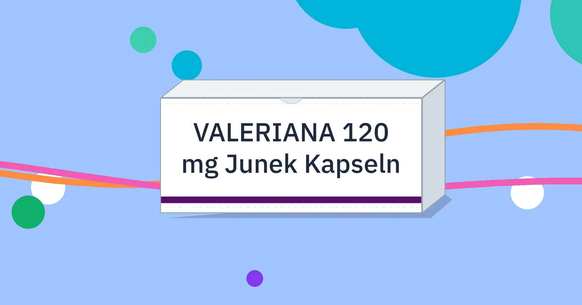 Symbolbild: Packung mit der Aufschrift VALERIANA 120 mg Junek Kapseln (PZN 10336623) – Verfügbarkeit und Bezug in Apotheken in Frankfurt am Main