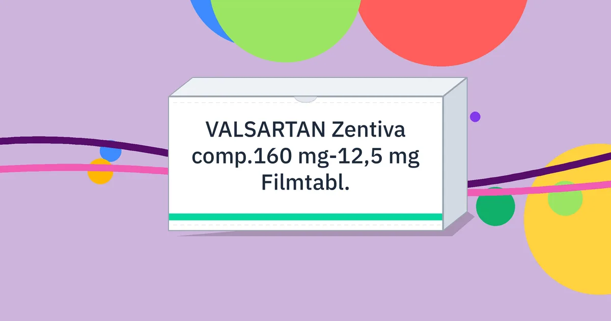 Symbolbild: Packung mit der Aufschrift VALSARTAN Zentiva comp.160 mg-12,5 mg Filmtabl. (PZN 08409467) – Verfügbarkeit und Bezug in Apotheken in Frankfurt am Main
