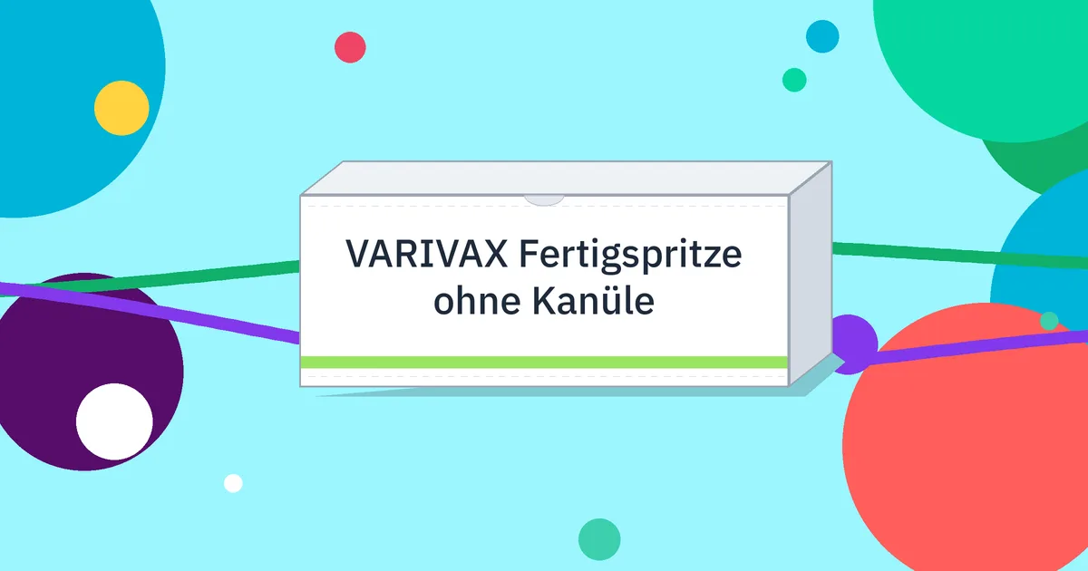 Symbolbild: Packung mit der Aufschrift VARIVAX Fertigspritze ohne Kanüle (PZN 02464005) – Verfügbarkeit und Bezug in Apotheken in Frankfurt am Main