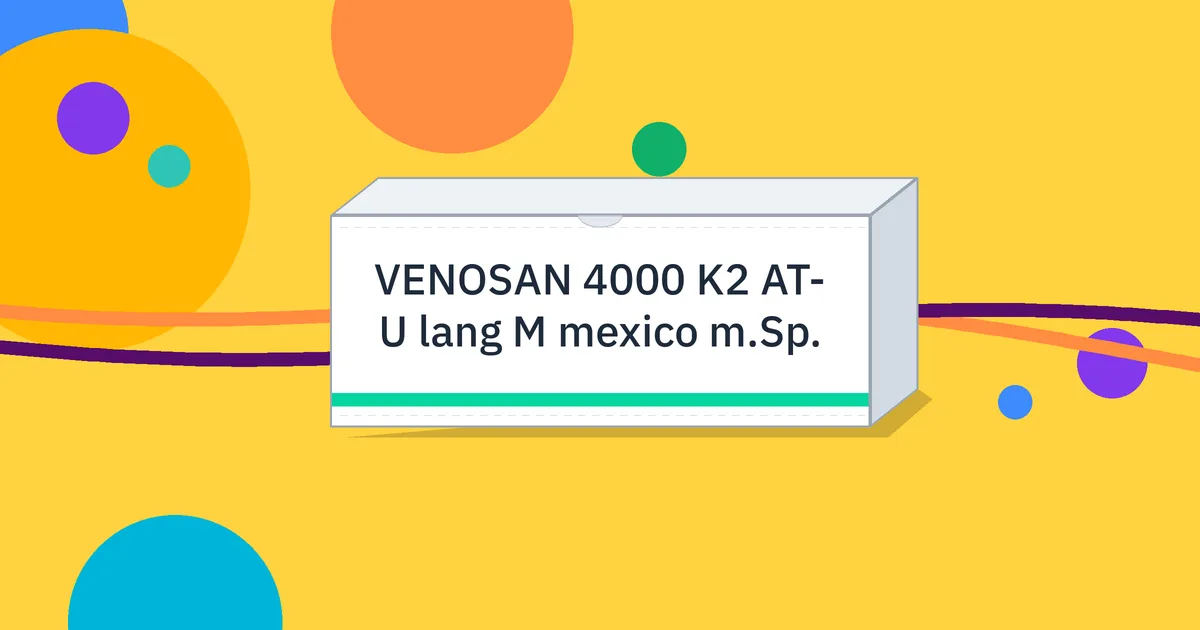 Symbolbild: Packung mit der Aufschrift VENOSAN 4000 K2 AT-U lang M mexico m.Sp. (PZN 14424318) – Verfügbarkeit und Bezug in Apotheken in Frankfurt am Main