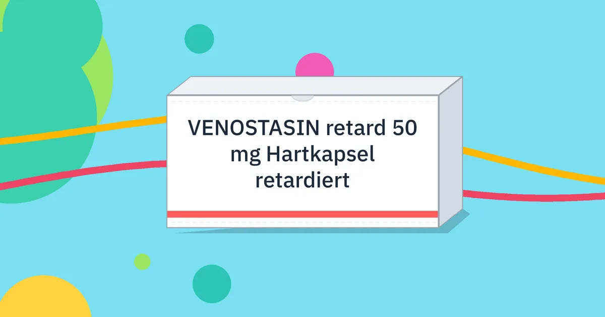 Symbolbild: Packung mit der Aufschrift VENOSTASIN retard 50 mg Hartkapsel retardiert (PZN 07577085) – Verfügbarkeit und Bezug in Apotheken in Frankfurt am Main