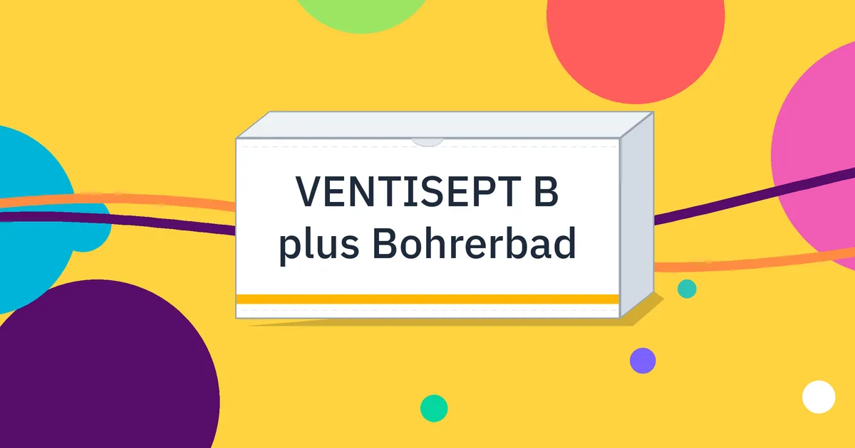 Symbolbild: Packung mit der Aufschrift VENTISEPT B plus Bohrerbad (PZN 06920931) – Verfügbarkeit und Bezug in Apotheken in Frankfurt am Main