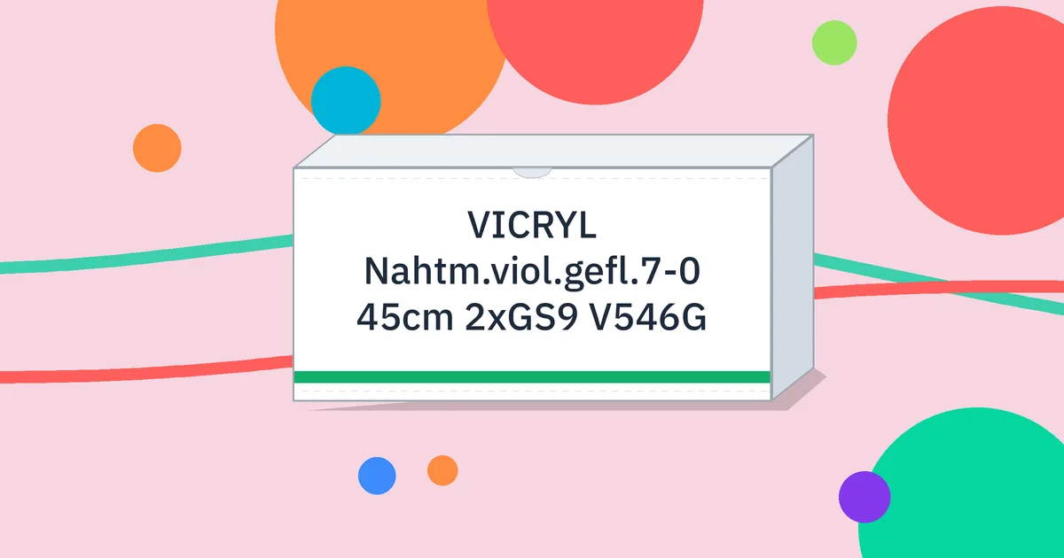 Symbolbild: Packung mit der Aufschrift VICRYL Nahtm.viol.gefl.7-0 45cm 2xGS9 V546G (PZN 16257178) – Verfügbarkeit und Bezug in Apotheken in Frankfurt am Main