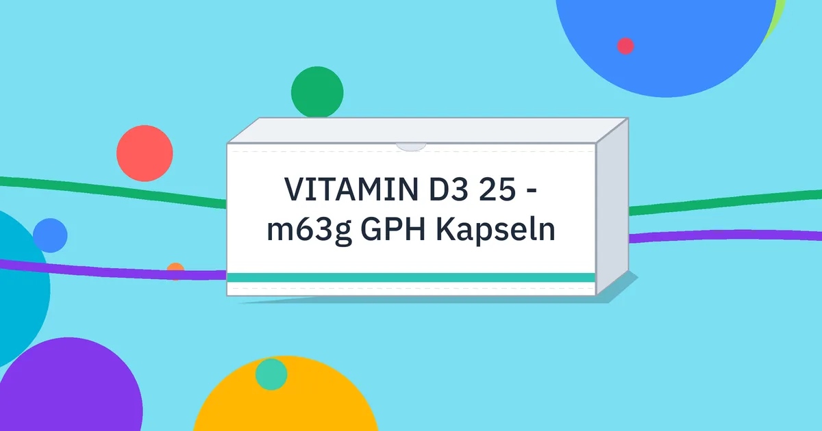 Symbolbild: Packung mit der Aufschrift VITAMIN D3 25 -m63g GPH Kapseln (PZN 04722500) – Verfügbarkeit und Bezug in Apotheken in Frankfurt am Main