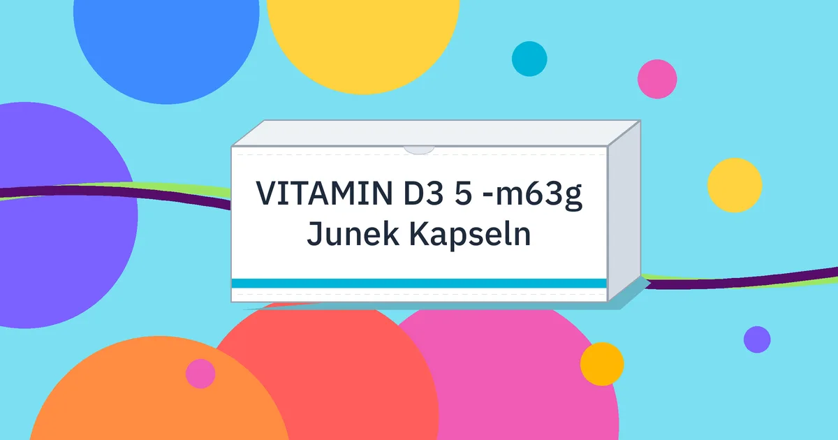 Symbolbild: Packung mit der Aufschrift VITAMIN D3 5 -m63g Junek Kapseln (PZN 10053405) – Verfügbarkeit und Bezug in Apotheken in Frankfurt am Main