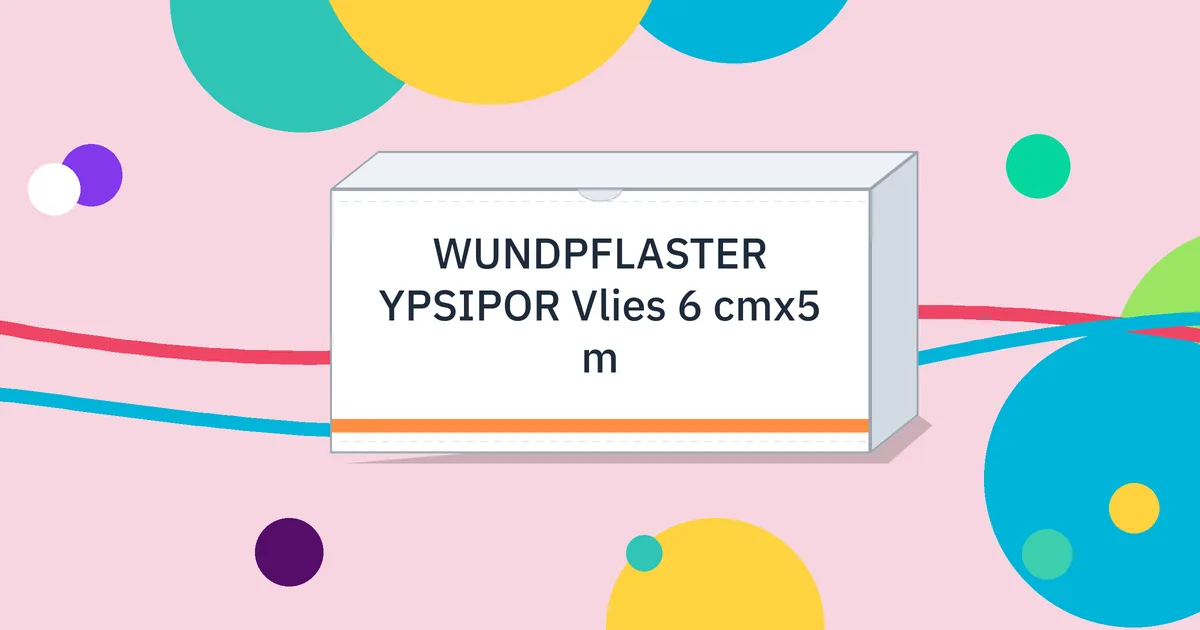 Symbolbild: Packung mit der Aufschrift WUNDPFLASTER YPSIPOR Vlies 6 cmx5 m (PZN 03271366) – Verfügbarkeit und Bezug in Apotheken in Frankfurt am Main