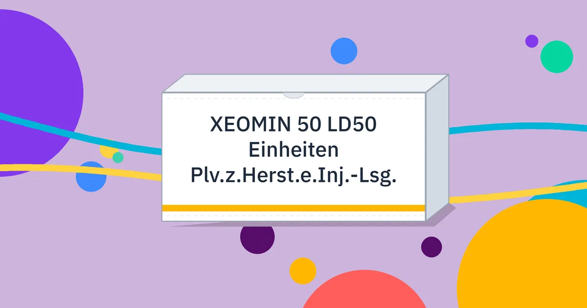 Symbolbild: Packung mit der Aufschrift XEOMIN 50 LD50 Einheiten Plv.z.Herst.e.Inj.-Lsg. (PZN 11154864) – Verfügbarkeit und Bezug in Apotheken in Frankfurt am Main