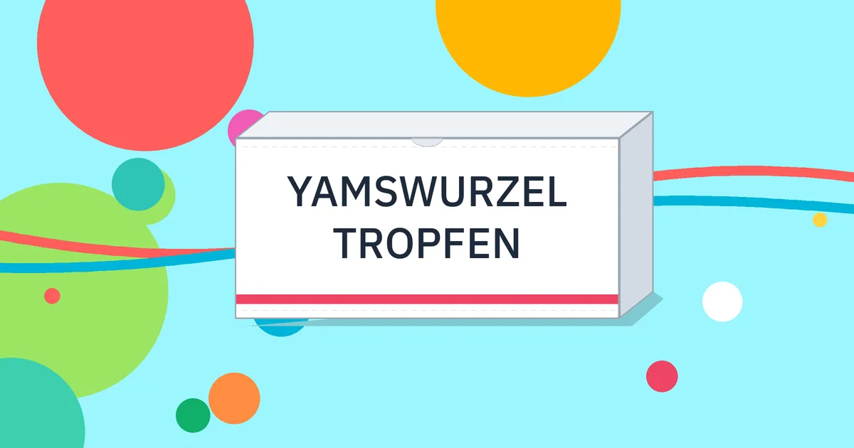 Symbolbild: Packung mit der Aufschrift YAMSWURZEL TROPFEN (PZN 18432042) – Verfügbarkeit und Bezug in Apotheken in Frankfurt am Main
