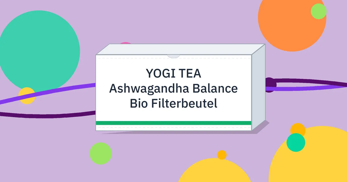 Symbolbild: Packung mit der Aufschrift YOGI TEA Ashwagandha Balance Bio Filterbeutel (PZN 17968740) – Verfügbarkeit und Bezug in Apotheken in Frankfurt am Main