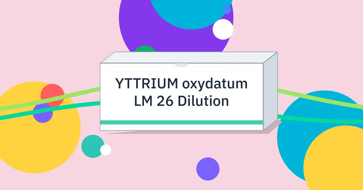 Symbolbild: Packung mit der Aufschrift YTTRIUM oxydatum LM 26 Dilution (PZN 13288149) – Verfügbarkeit und Bezug in Apotheken in Frankfurt am Main