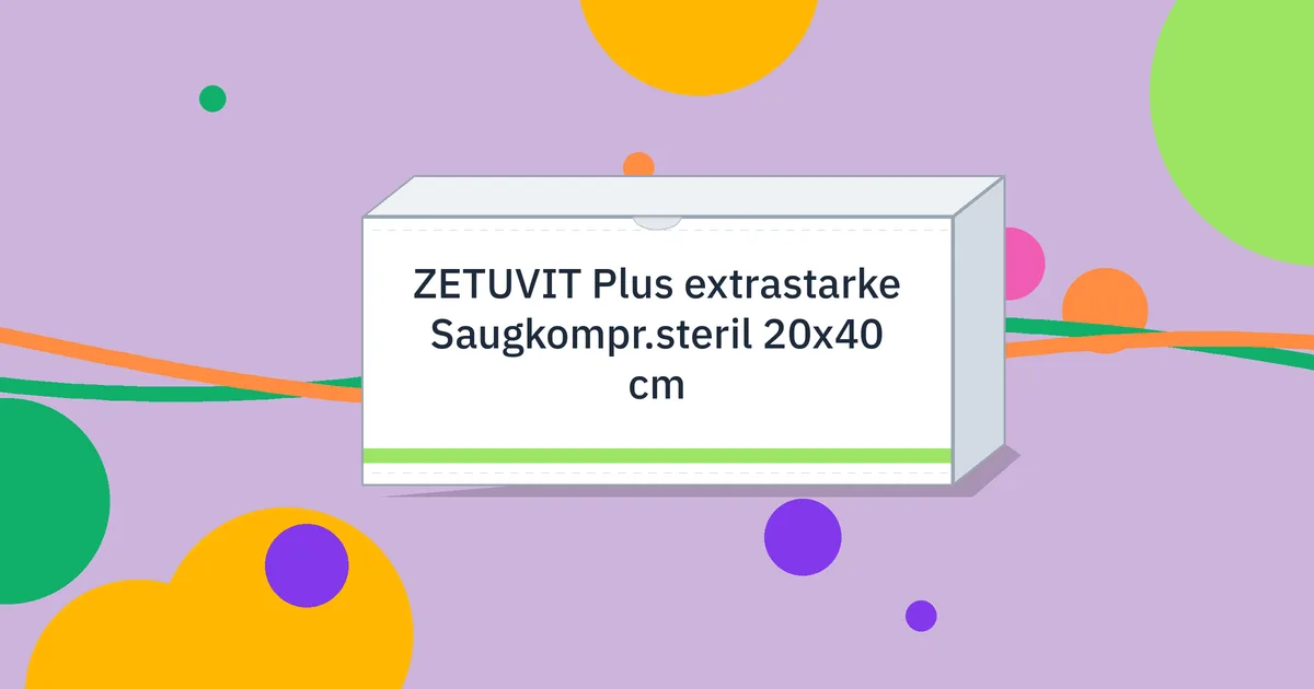Symbolbild: Packung mit der Aufschrift ZETUVIT Plus extrastarke Saugkompr.steril 20x40 cm (PZN 13701939) – Verfügbarkeit und Bezug in Apotheken in Frankfurt am Main
