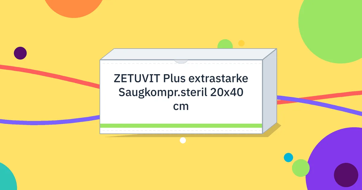 Symbolbild: Packung mit der Aufschrift ZETUVIT Plus extrastarke Saugkompr.steril 20x40 cm (PZN 16487553) – Verfügbarkeit und Bezug in Apotheken in Frankfurt am Main