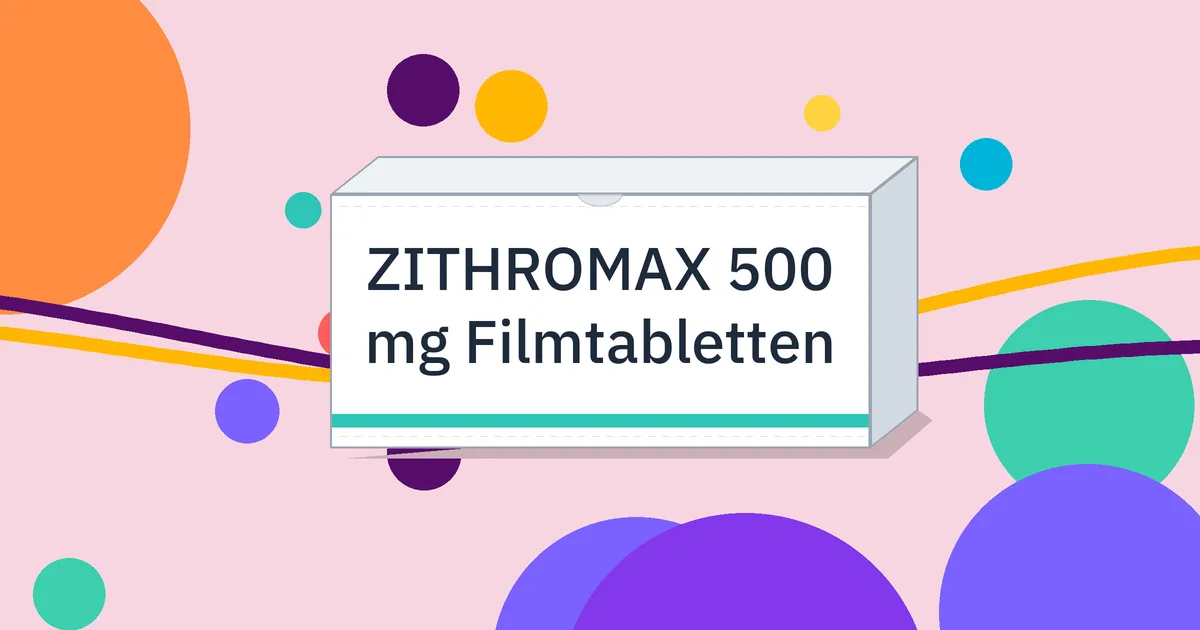 Symbolbild: Packung mit der Aufschrift ZITHROMAX 500 mg Filmtabletten (PZN 02481966) – Verfügbarkeit und Bezug in Apotheken in Frankfurt am Main