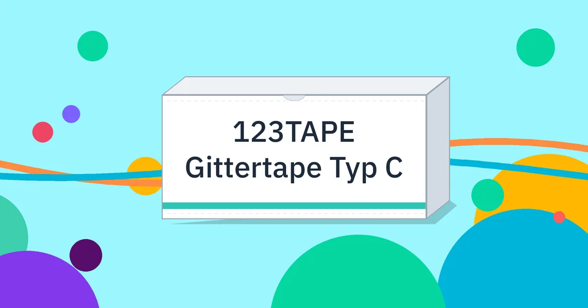 Symbolbild: Packung mit der Aufschrift 123TAPE Gittertape Typ C (PZN 20317064) – Verfügbarkeit und Bezug in Apotheken in Frankfurt am Main