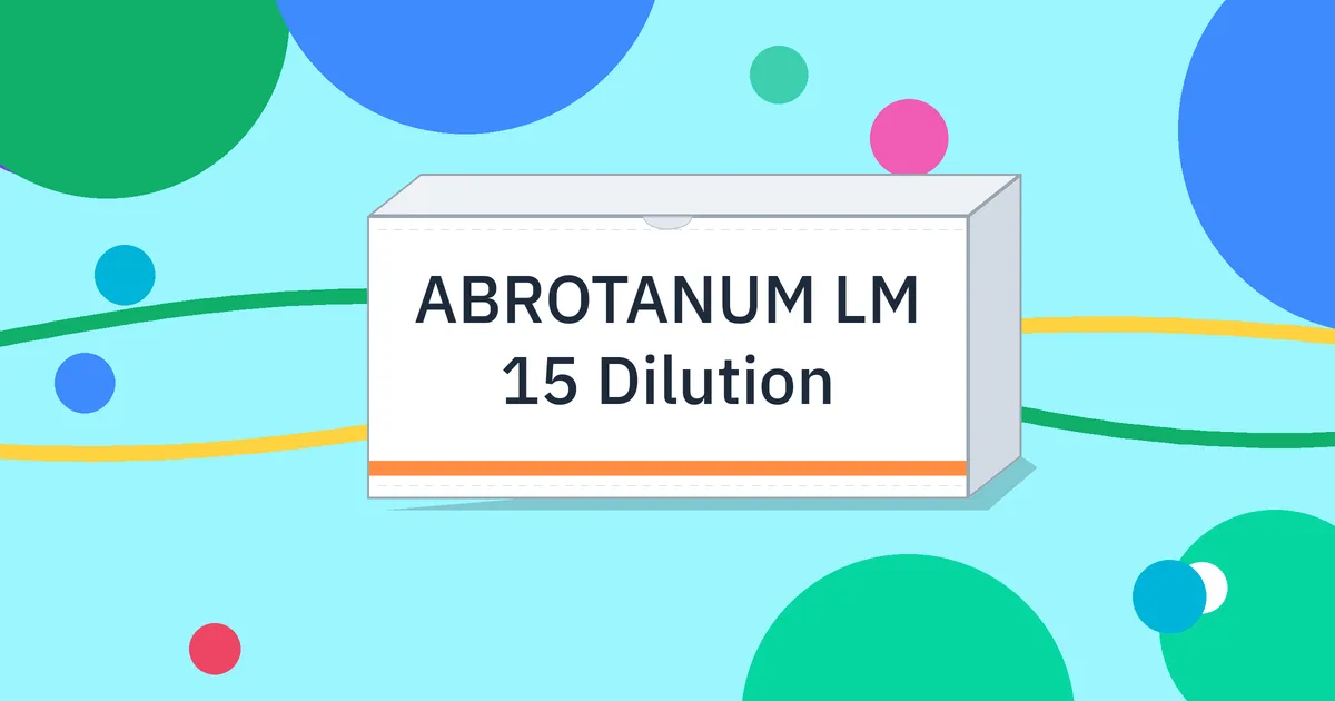 Symbolbild: Packung mit der Aufschrift ABROTANUM LM 15 Dilution (PZN 12750686) – Verfügbarkeit und Bezug in Apotheken in Frankfurt am Main