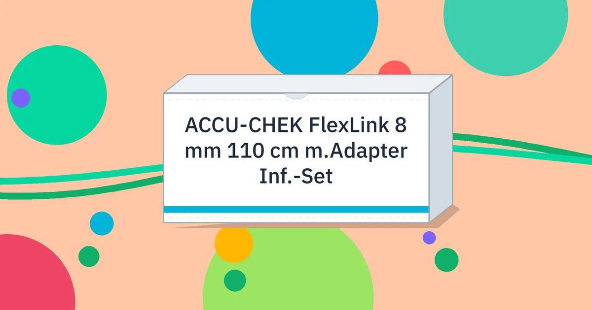 Symbolbild: Packung mit der Aufschrift ACCU-CHEK FlexLink 8 mm 110 cm m.Adapter Inf.-Set (PZN 19767767) – Verfügbarkeit und Bezug in Apotheken in Frankfurt am Main
