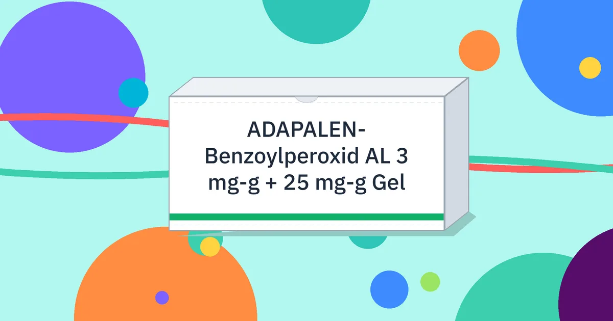 Symbolbild: Packung mit der Aufschrift ADAPALEN-Benzoylperoxid AL 3 mg-g + 25 mg-g Gel (PZN 19752777) – Verfügbarkeit und Bezug in Apotheken in Frankfurt am Main