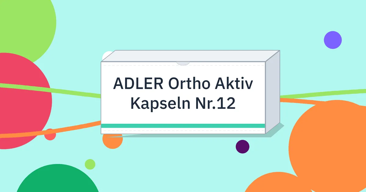 Symbolbild: Packung mit der Aufschrift ADLER Ortho Aktiv Kapseln Nr.12 (PZN 06121696) – Verfügbarkeit und Bezug in Apotheken in Frankfurt am Main