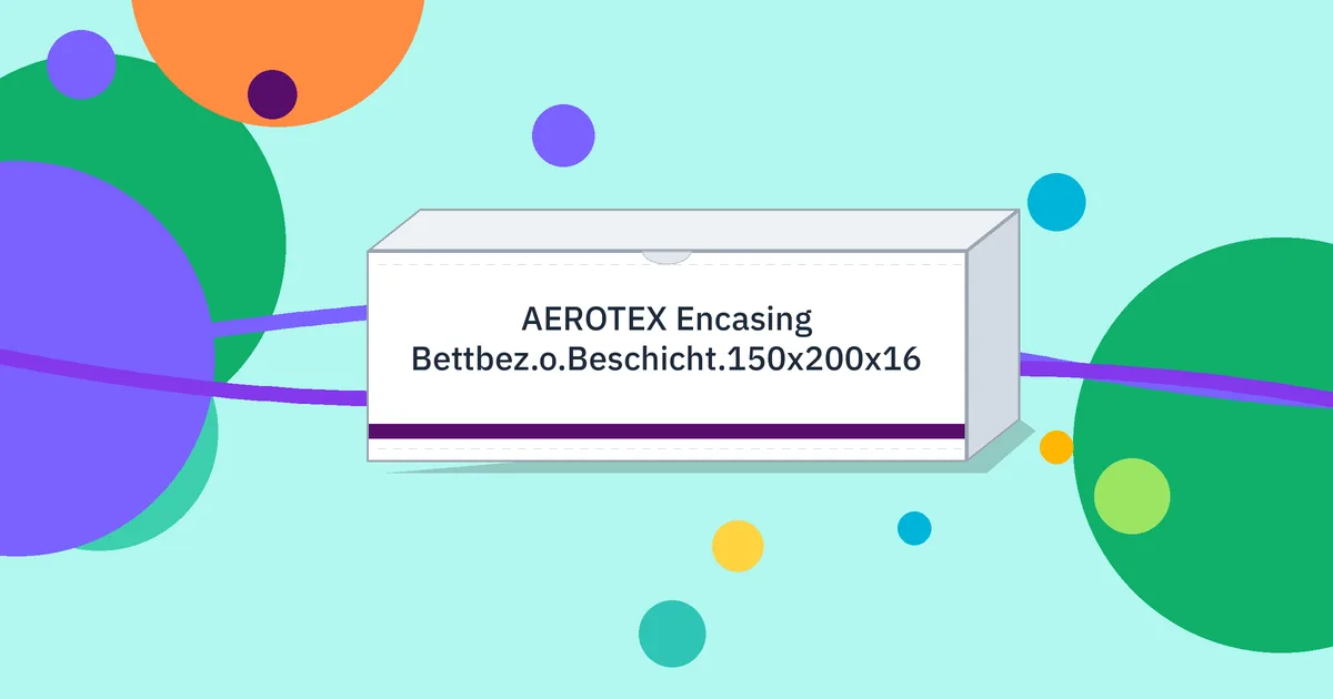 Symbolbild: Packung mit der Aufschrift AEROTEX Encasing Bettbez.o.Beschicht.150x200x16 (PZN 03392319) – Verfügbarkeit und Bezug in Apotheken in Frankfurt am Main