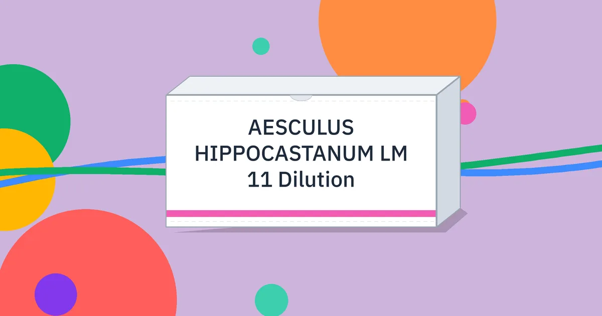 Symbolbild: Packung mit der Aufschrift AESCULUS HIPPOCASTANUM LM 11 Dilution (PZN 12755382) – Verfügbarkeit und Bezug in Apotheken in Frankfurt am Main