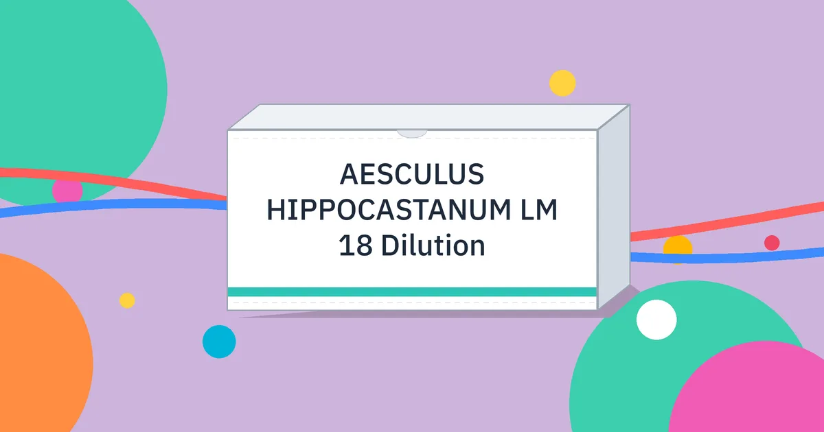 Symbolbild: Packung mit der Aufschrift AESCULUS HIPPOCASTANUM LM 18 Dilution (PZN 02600282) – Verfügbarkeit und Bezug in Apotheken in Frankfurt am Main