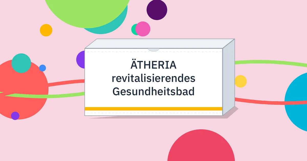 Symbolbild: Packung mit der Aufschrift ÄTHERIA revitalisierendes Gesundheitsbad (PZN 00916963) – Verfügbarkeit und Bezug in Apotheken in Frankfurt am Main