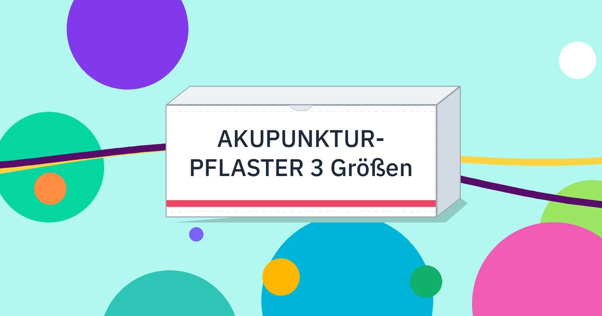 Symbolbild: Packung mit der Aufschrift AKUPUNKTUR-PFLASTER 3 Größen (PZN 16237253) – Verfügbarkeit und Bezug in Apotheken in Frankfurt am Main