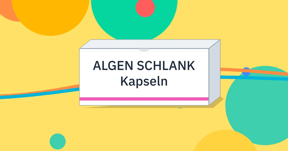Symbolbild: Packung mit der Aufschrift ALGEN SCHLANK Kapseln (PZN 02563948) – Verfügbarkeit und Bezug in Apotheken in Frankfurt am Main